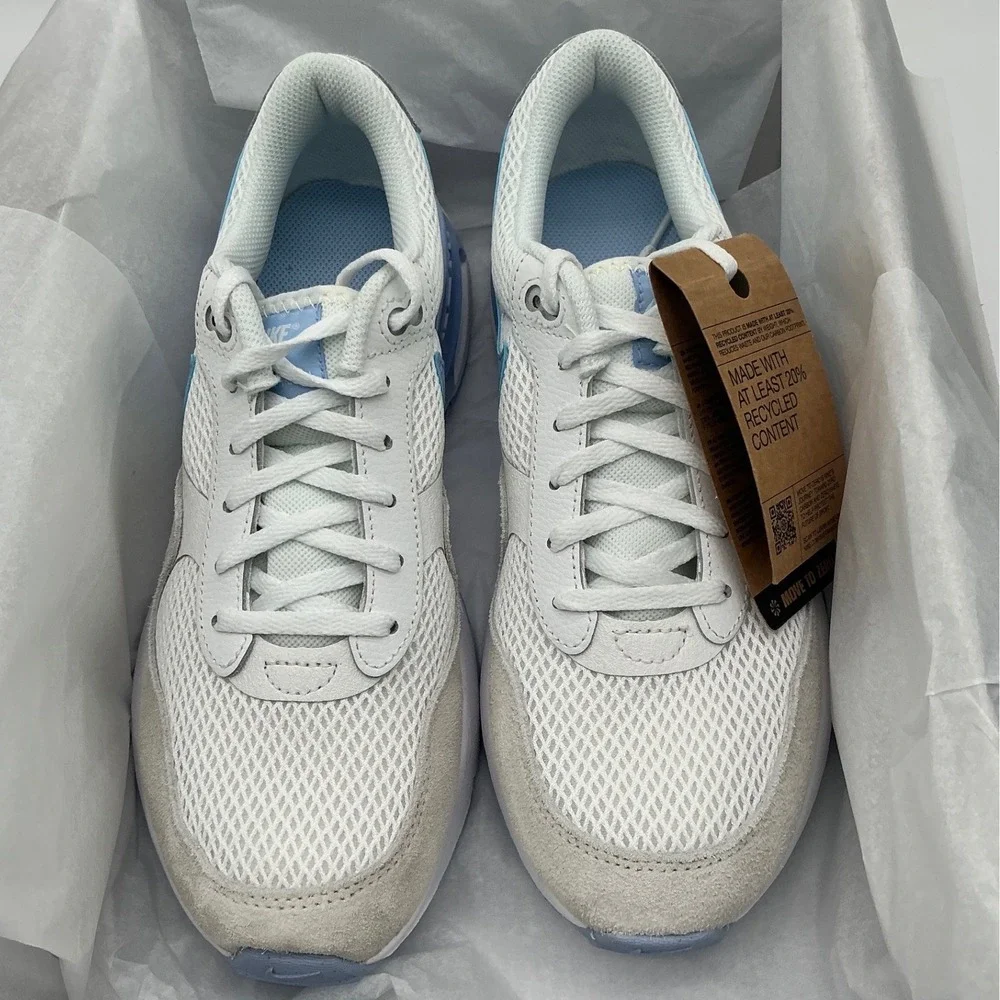 Nike | Shoes | Nike Air Max System Womens Sneakers White Light Blue ...